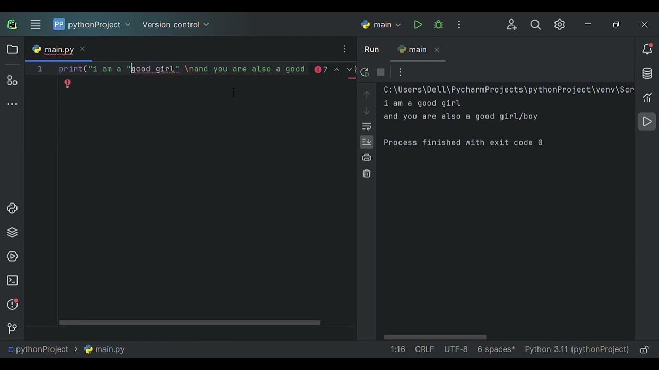 LEC 5: Escape sequences in PYTHON - YouTube