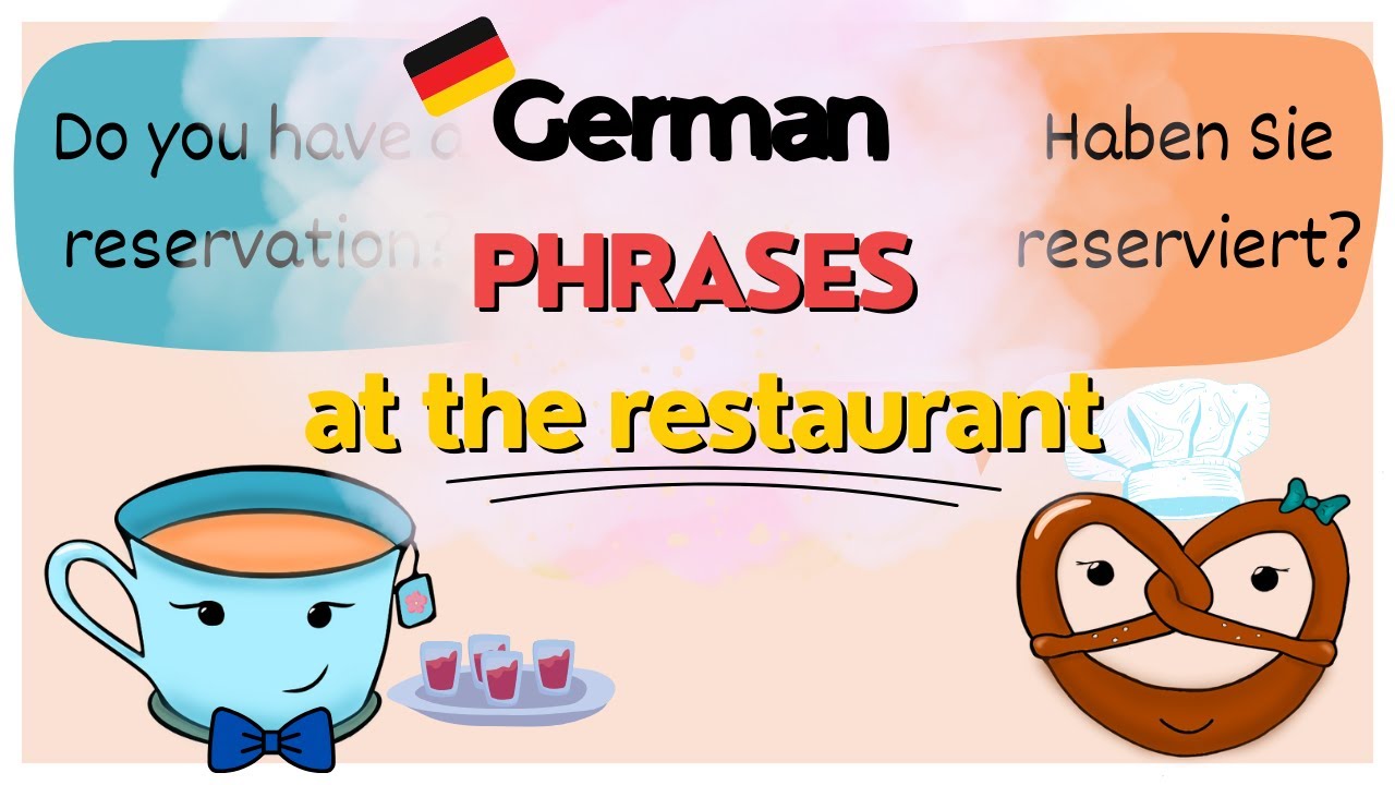 German Phrases| At the Restaurant - all you need to know| Learn German ...
