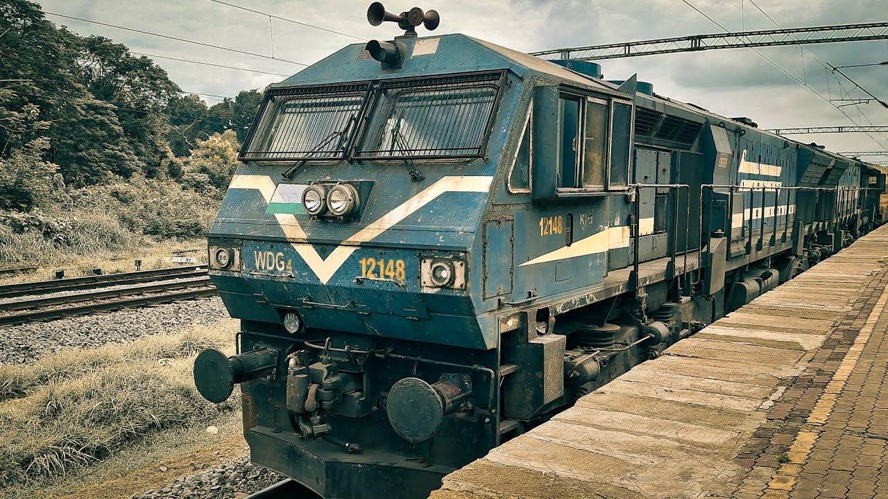 Double Diesel Takeoff!! KJM WDG4 Twins Accelerate With SMVT Bengaluru ...