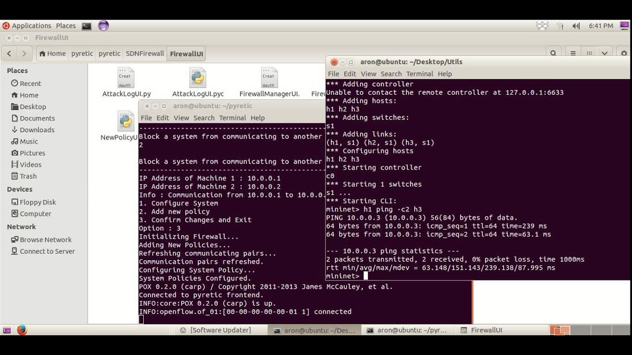 SDN Firewall Demo - YouTube