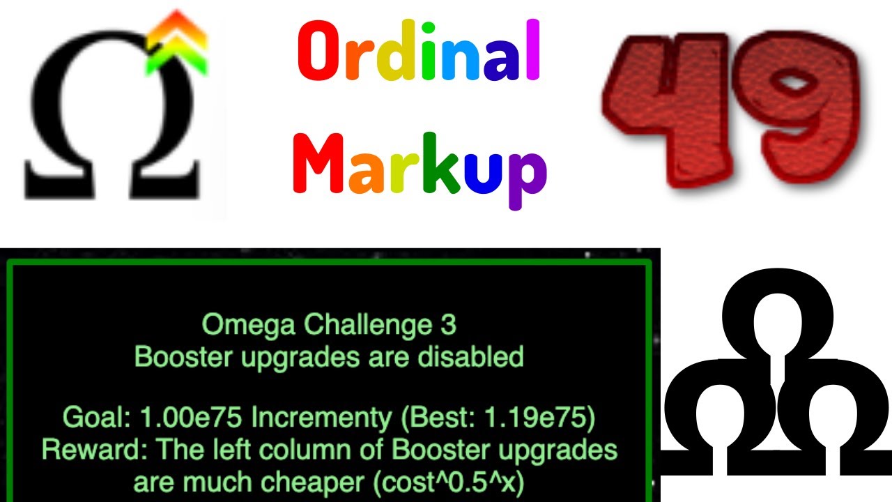 Ordinal Markup Episode 49: Omega Challenge 3! (And a bunch of other ...
