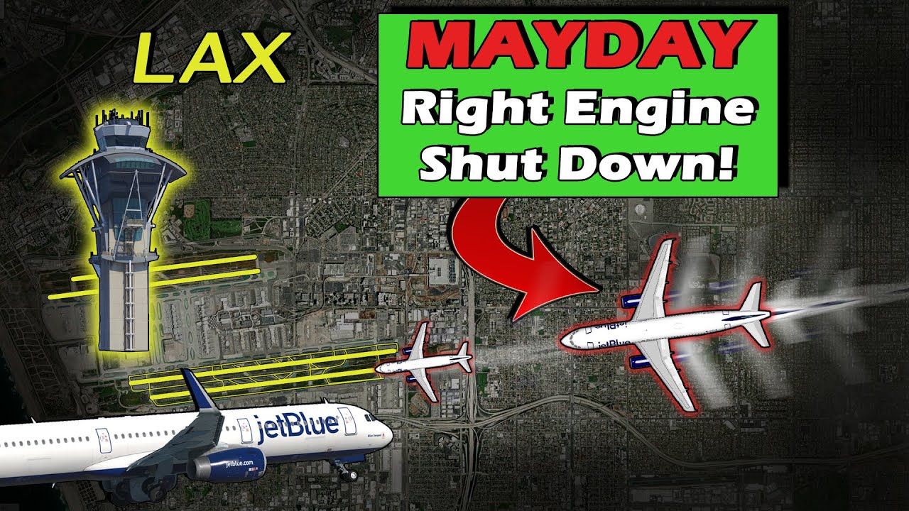 Jetblue ENGINE FAILED DURING LANDING | Plane Stopped on Runway - YouTube