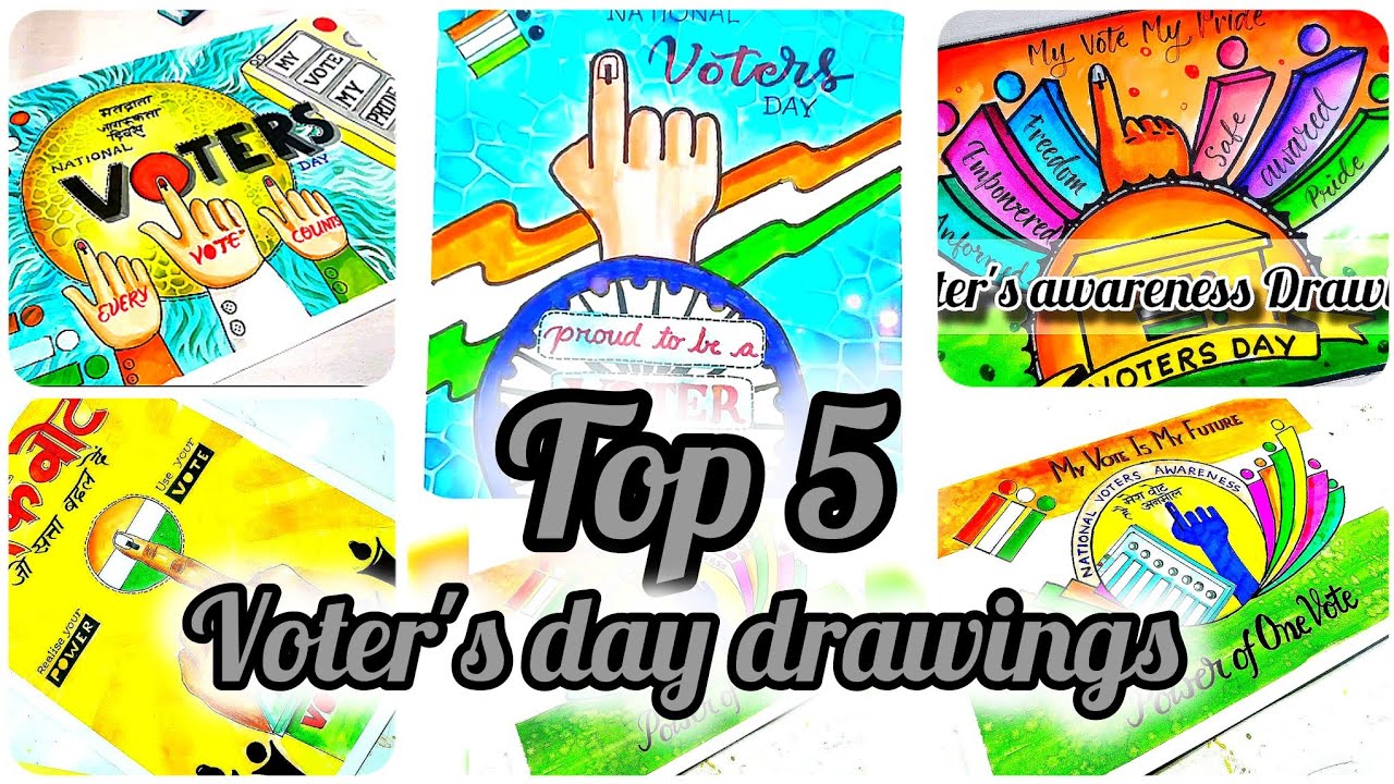 National voters day drawing/मतदाता जागरूकता ड्राइंग /voters awareness ...