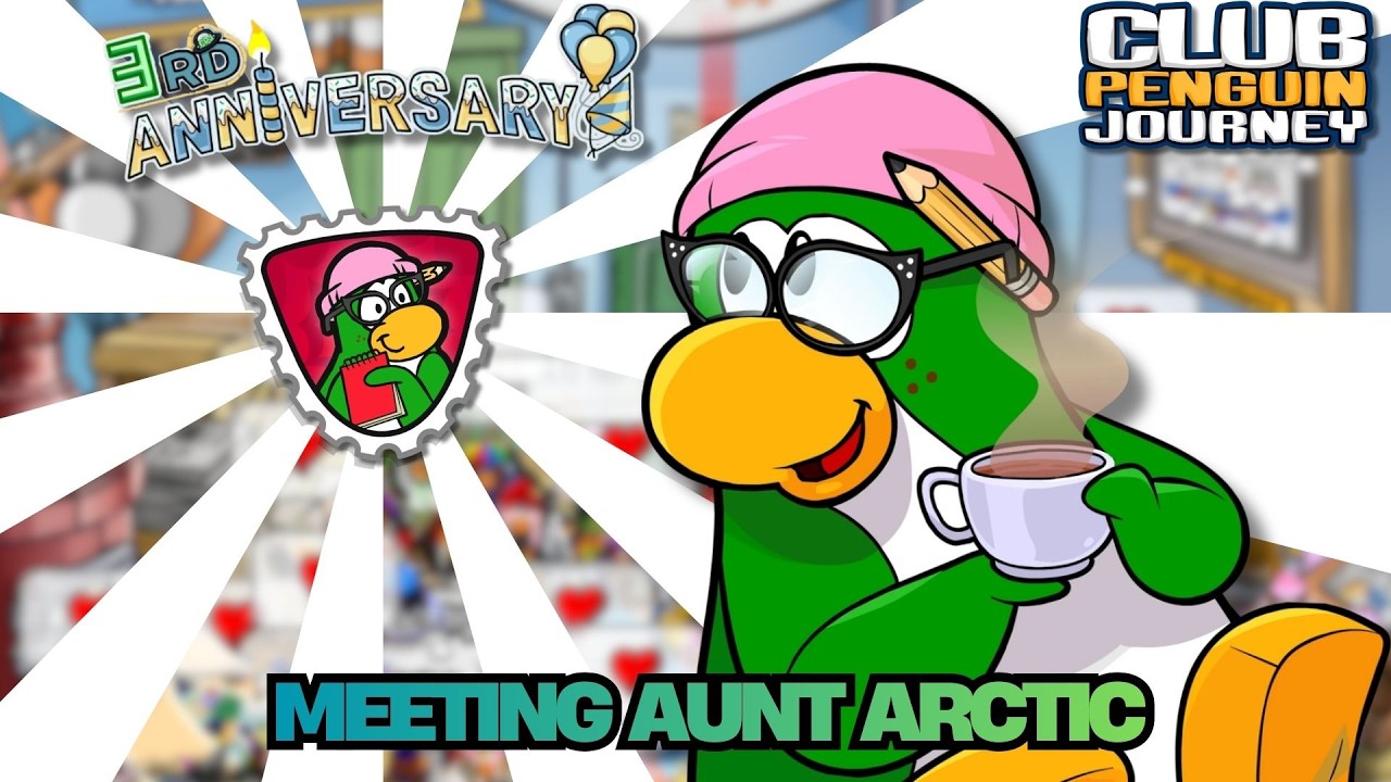 I MET AUNT ARCTIC! 📰 FUN HIDE & SEEK MASCOT VISIT! | Club Penguin ...