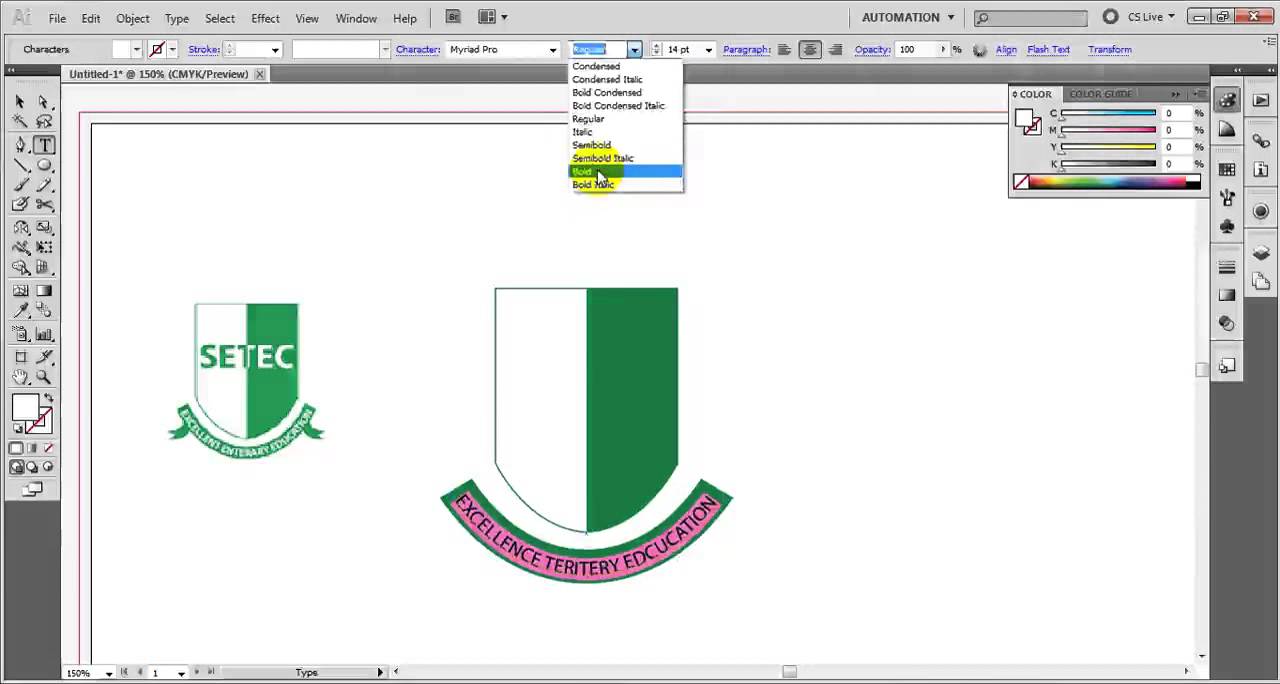 How to Create SETEC Logo - YouTube