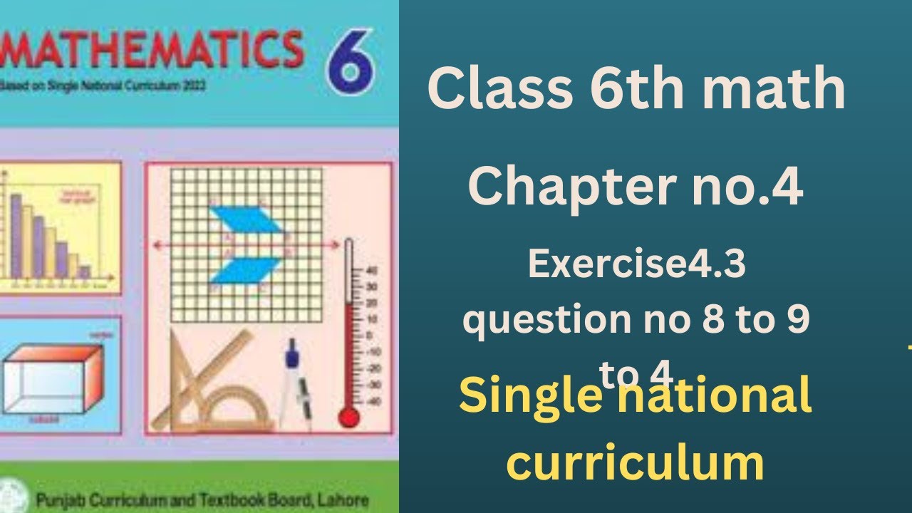 Chapter no.4 exercise 4.3 question no.8and .9 class 6th math according ...