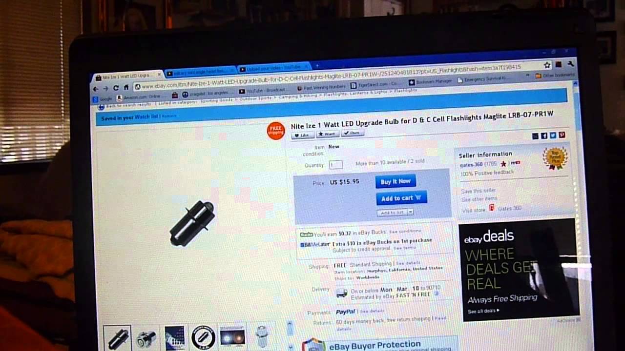 US Military Fulton MX-991/U Angle Head Flashlight LED upgrade - YouTube