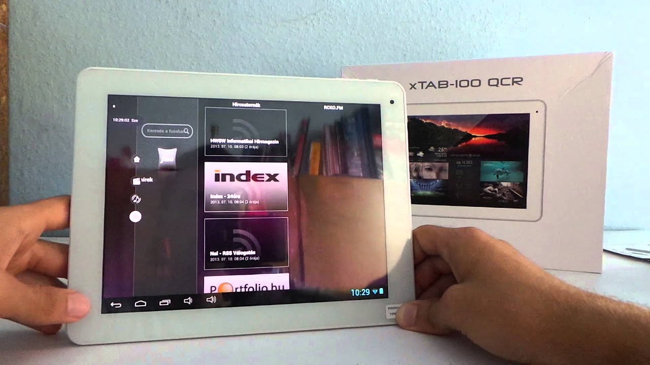 Wayteq xTAB-100qcr tablet Android bemutató videó | Tech2.hu - YouTube