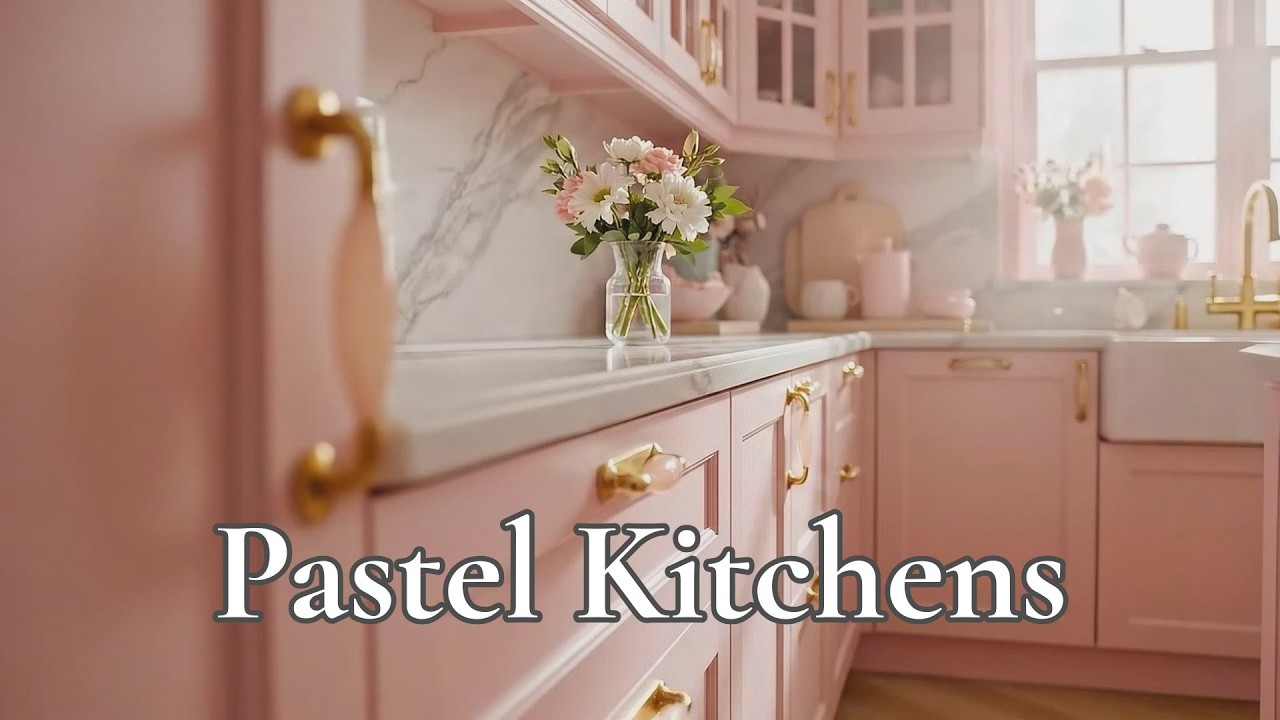 Pastel Kitchens - Soft, Cute & Aesthetic Kitchen Inspiration - YouTube