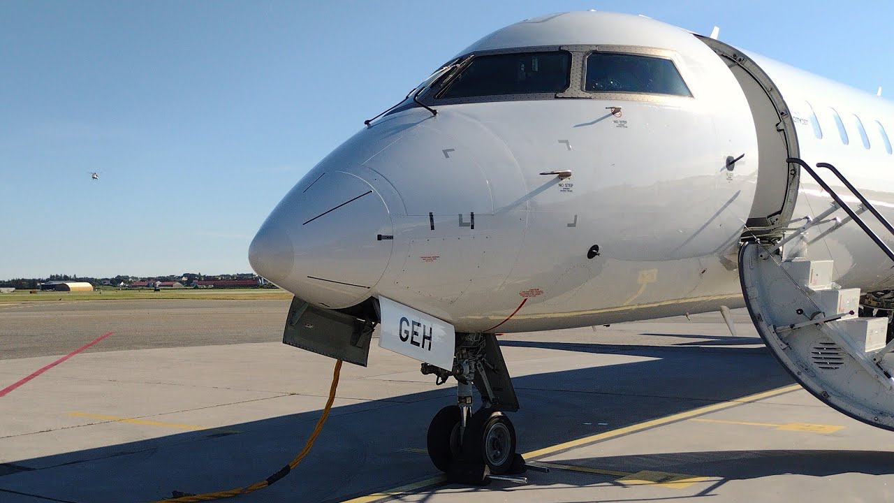 (4K) ACCIDENTAL 1ST Time on a CRJ-900 | Stavanger to Aberdeen Airport ...