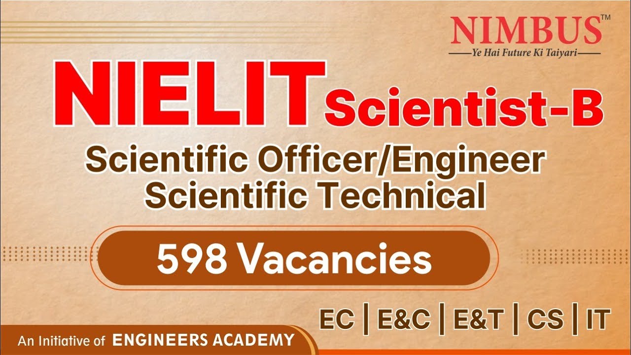 NIC Recruitment 2023 | NIC Scientist-B and Scientific Officer Vacancy ...