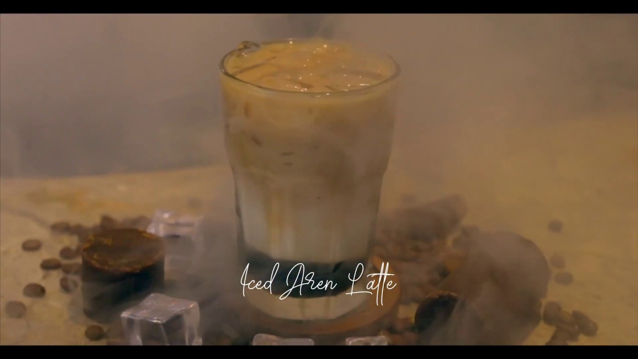 Iced Aren Latte at Justus Steak House Bandung..Must Try - YouTube