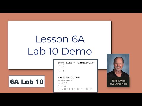 Welcome to Java - 6A Lab 10 Demo - Even numbers only using while loop ...