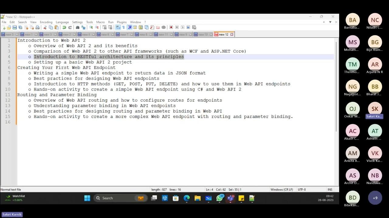 Training on Mastering NET & Net Core, Quinnox 2023 08 28 Day11 - YouTube