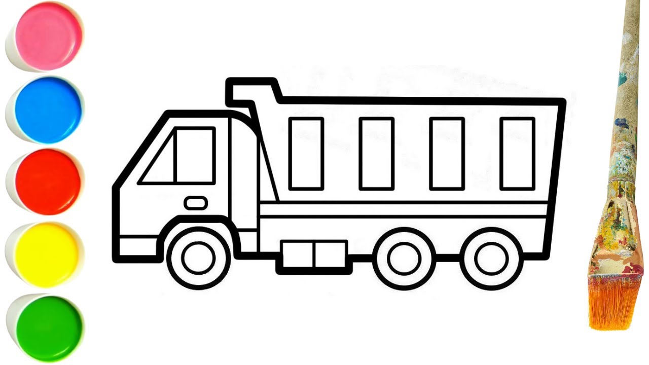 Truck Drawing Step by Step | Cara Menggambar Truk Mainan | Easy Kids ...