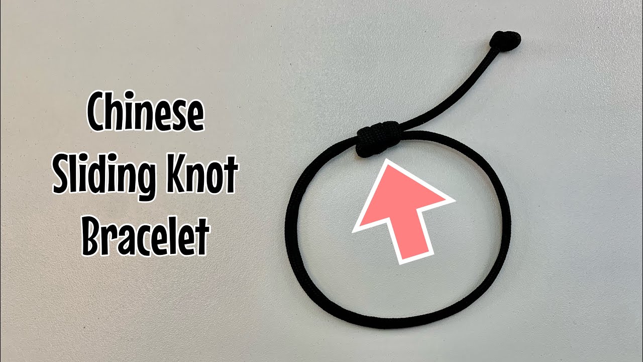 How to make a Chinese sliding knot bracelet - adjustable and simple ...