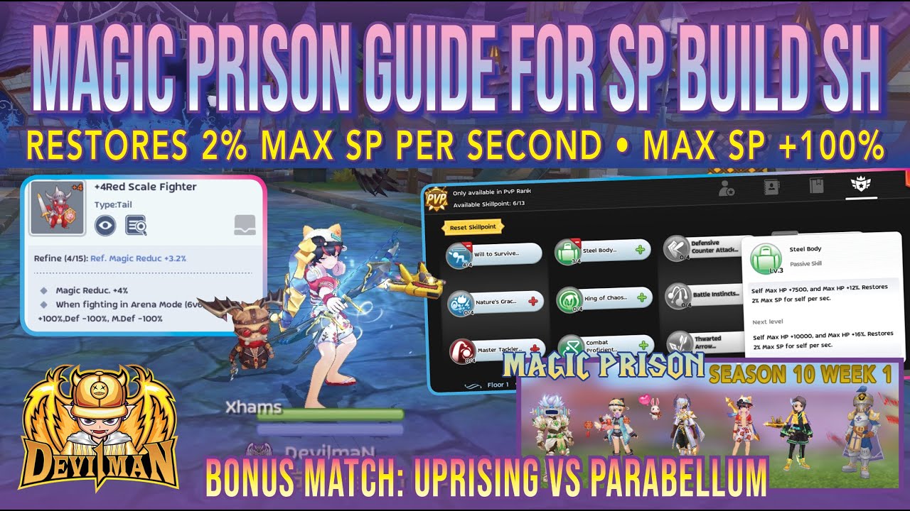MAGIC PRISON GUIDE : UNLIMITED SP FOR SP BUILD SH (STEEL BODY LEVEL 3 ...