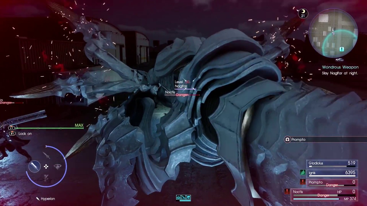 Final Fantasy XV - Lvl 120 Naglfar (Omega Weapon) Battle - YouTube