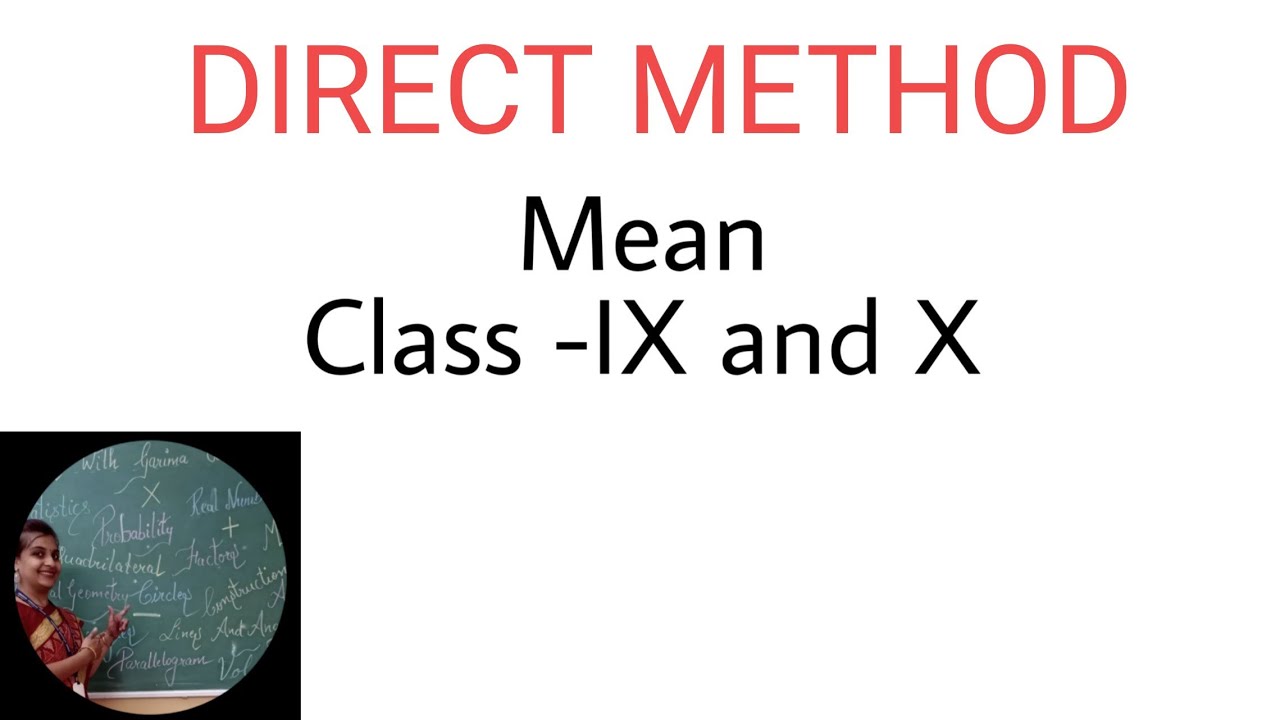 Direct Mean Method ll class IX and X ll Maths with Garima Jain - YouTube