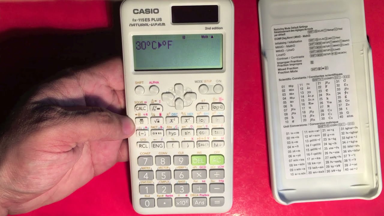 CONVERSION DE UNIDADES CALCULADORA CASIO fx-115ES PLUS - YouTube