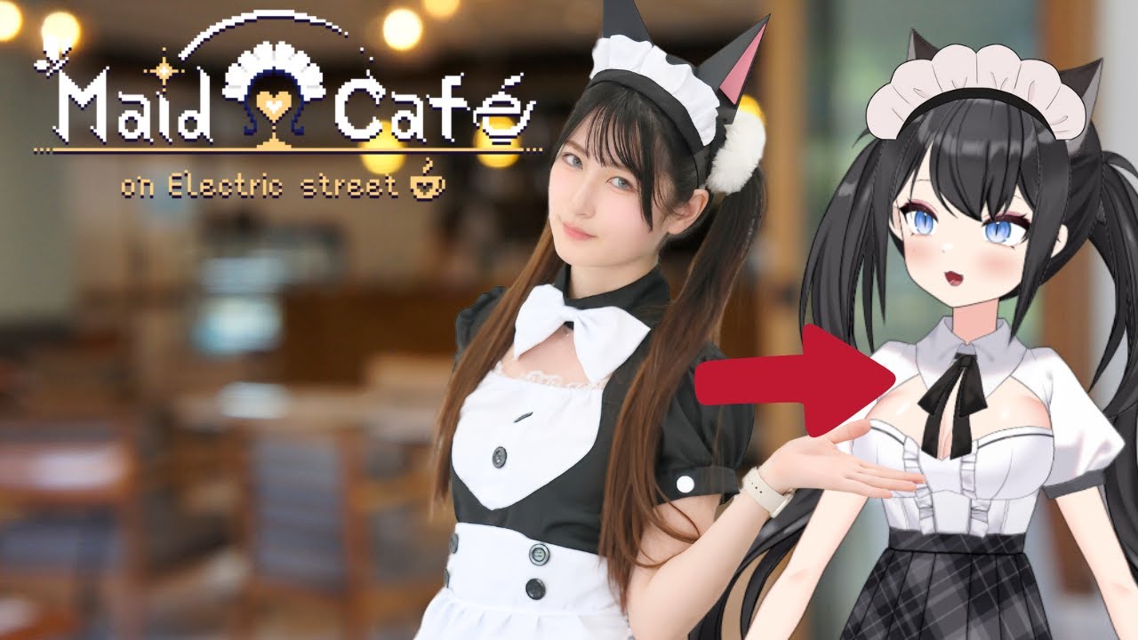 【Maid Cafe on Electric Street】IRL Maid vs 2D Maid Game - YouTube