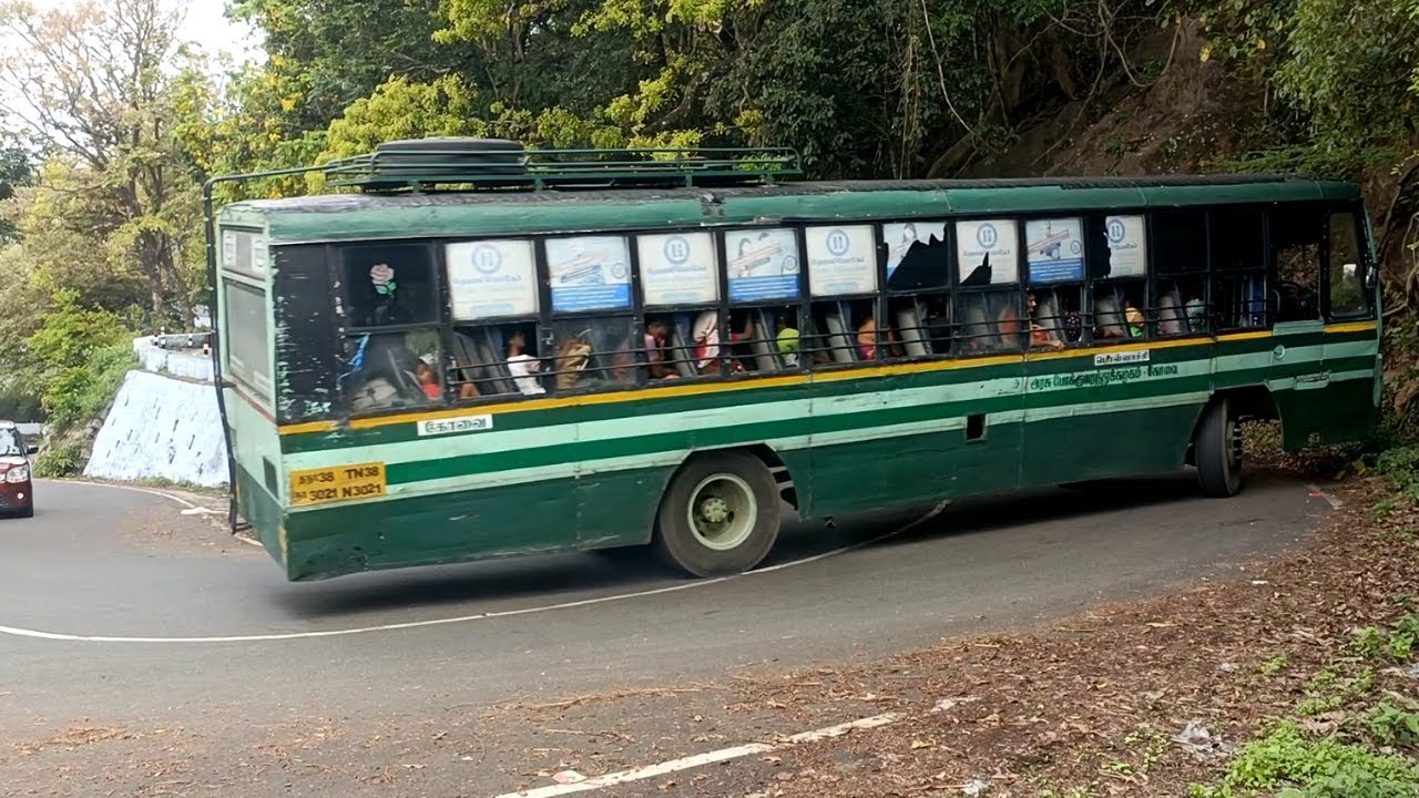 Govt Bus And Car Risk Turning 25/40 Pollachi Valparai Hills Driving ...