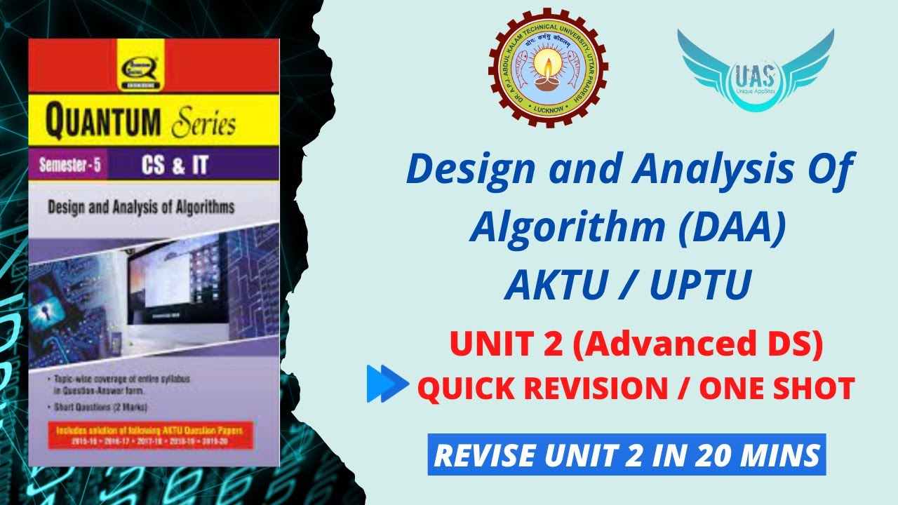 Design And Analysis Of Algorithm | Unit 2 | Quick Revision | One Shot ...
