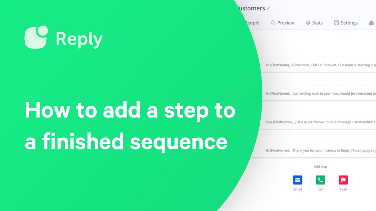 How To Add A Step To A Finished Sequence In Reply YouTube How To Add A Step To A Finished Sequence In Reply YouTube