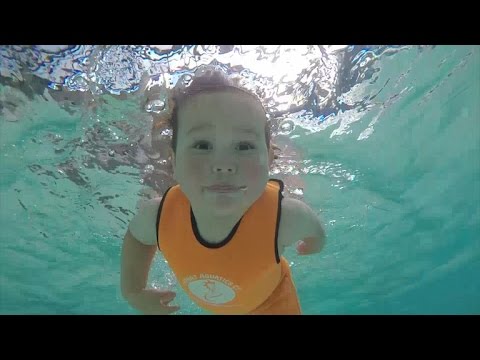 Babies learn to swim before they can walk