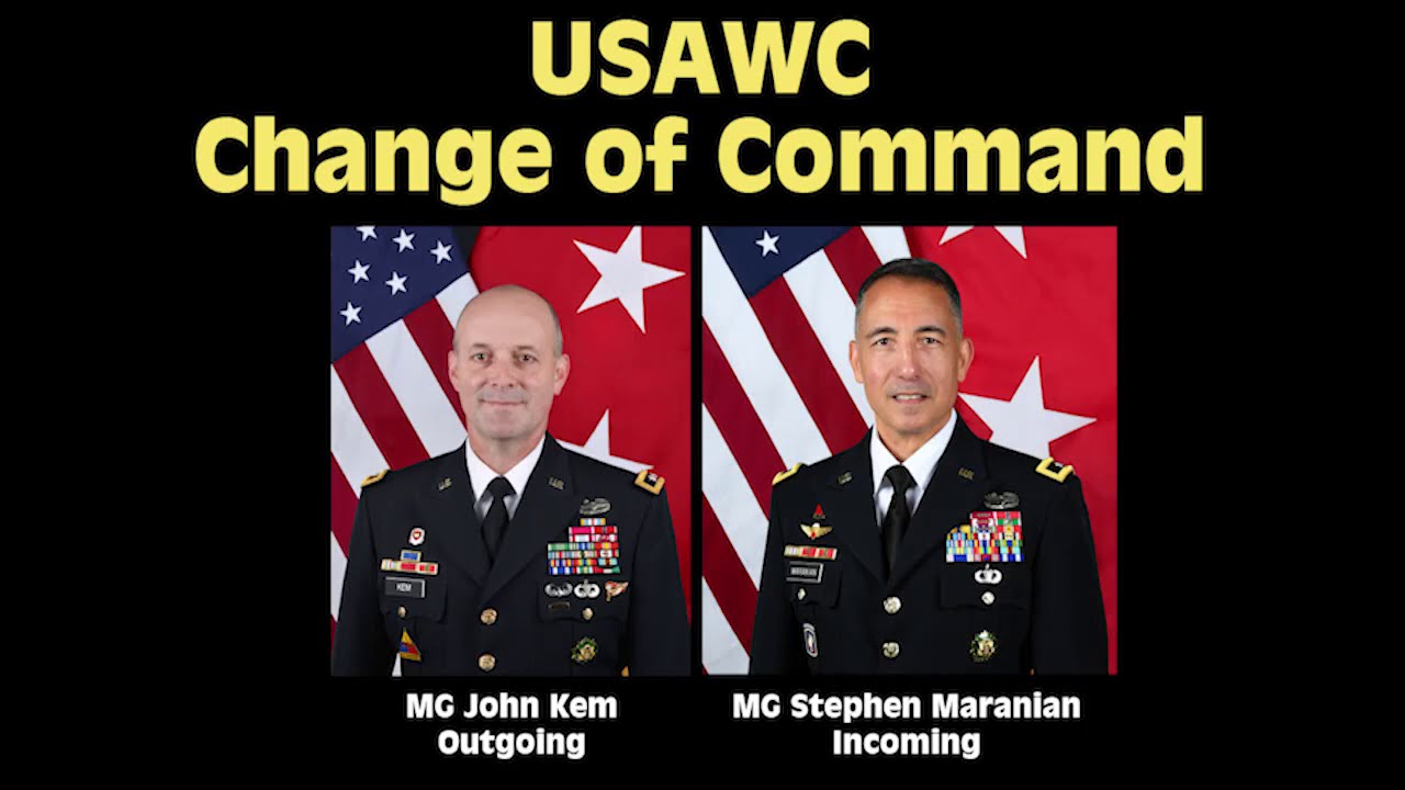 U.S. Army War College Change of Command - Maj. Gen. John Kem to Maj ...