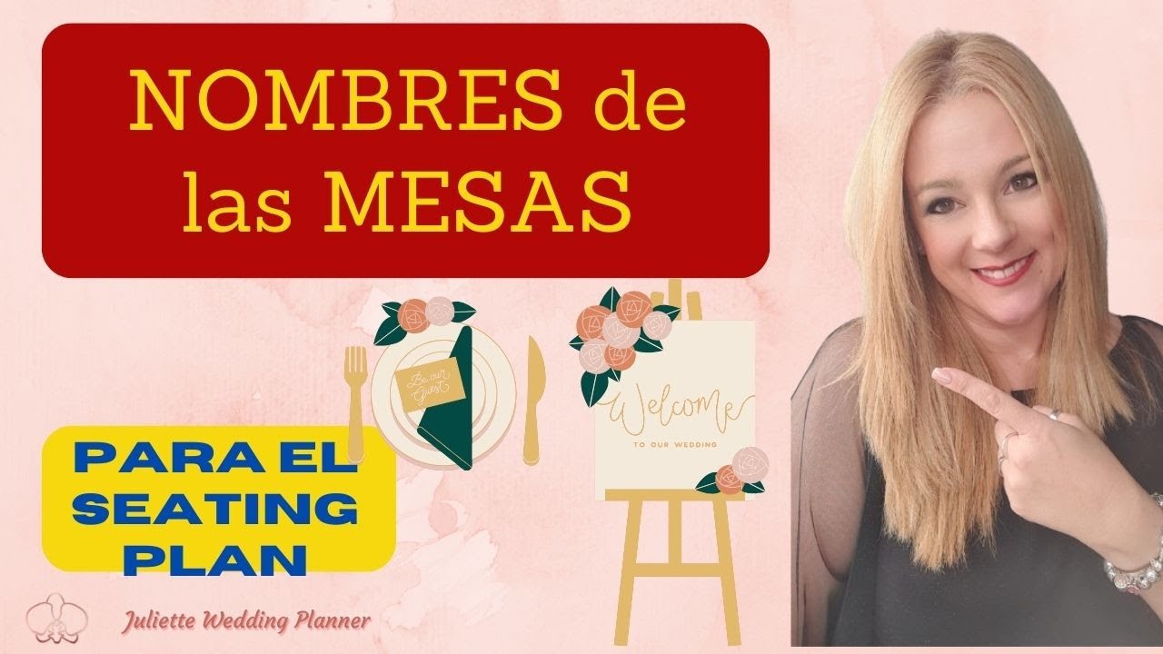 📌IDEAS para PONER el NOMBRE DE LAS MESAS - YouTube