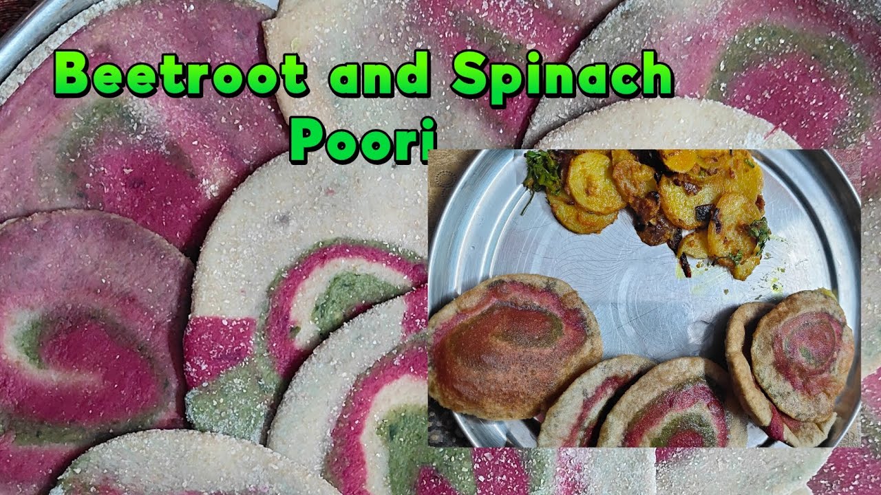 Beetroot and Spinach Poori recipe ! School Tiffin recipe ! Healthy for ...