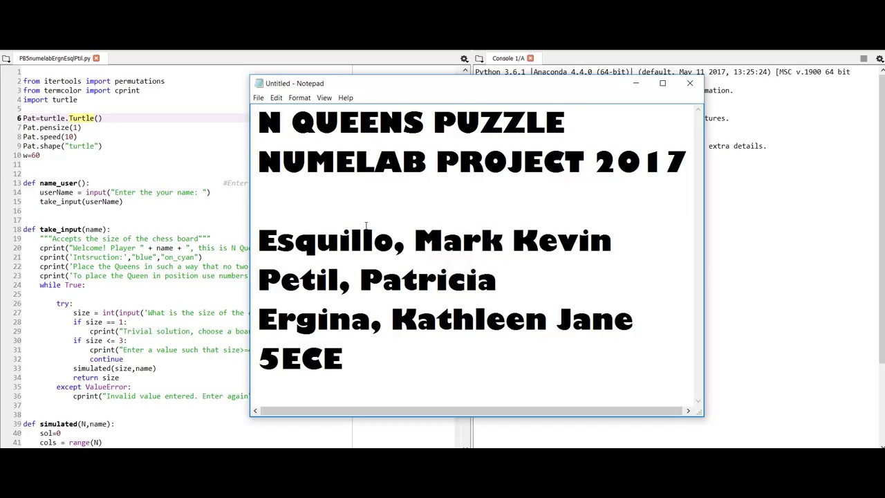 Numelab N Queens Puzzle Using Python Youtube