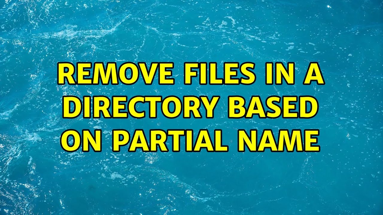 Ubuntu Remove Files In A Directory Based On Partial Name 2 Solutions ubuntu-remove-files-in-a-directory-based-on-partial-name-2-solutions