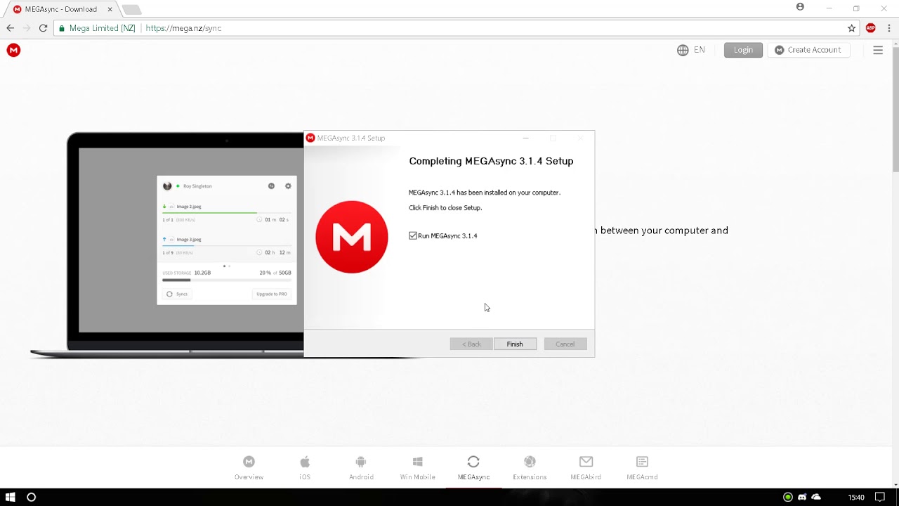 How to download MEGAsync (for downloading things from MEGA) - YouTube