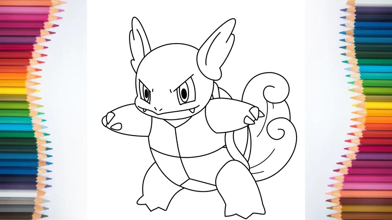 How to Paint Warturtle Pokemon Coloring Page | Coloring Pages for Kids ...