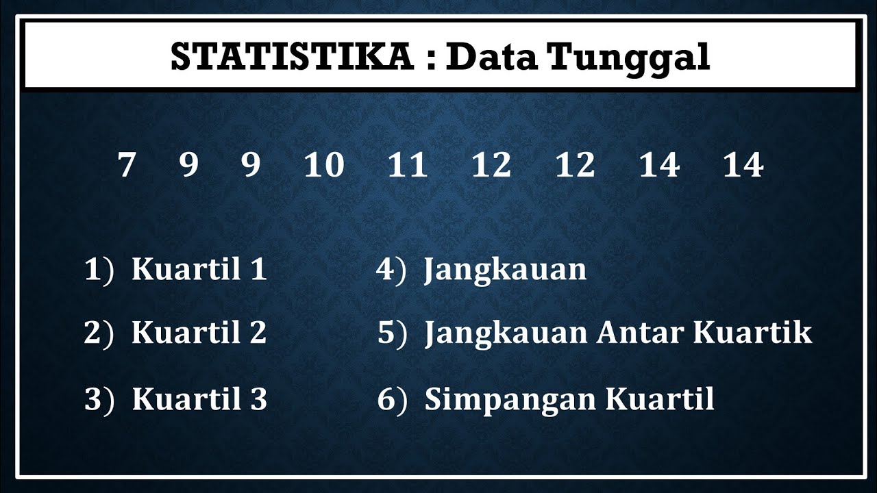 STATISTIKA - Kuartil, Jangkauan, Jangkauan Antar Kuartil Dan Simpangan ...