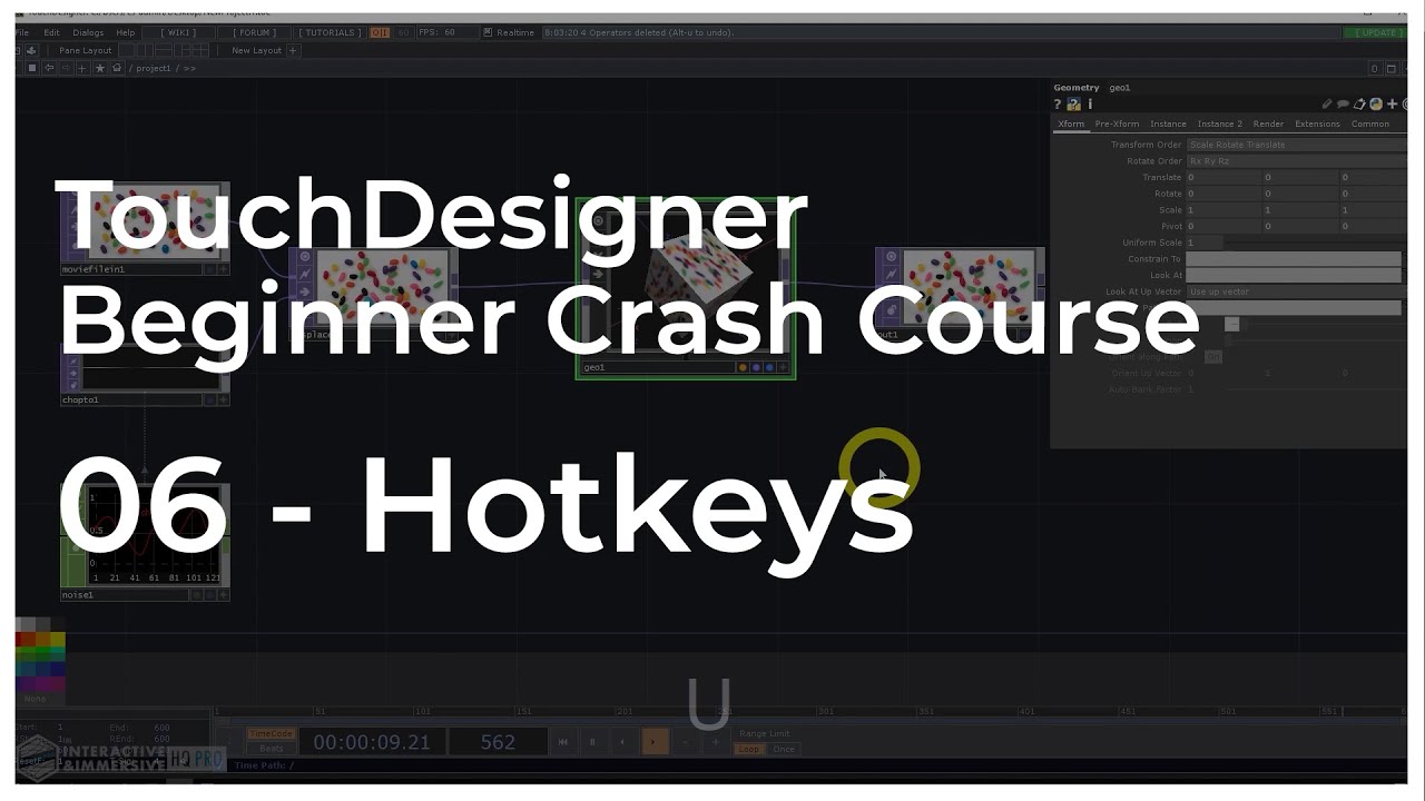 06 - Hotkey Notes - TouchDesigner Tutorial: Beginner Crash Course - YouTube