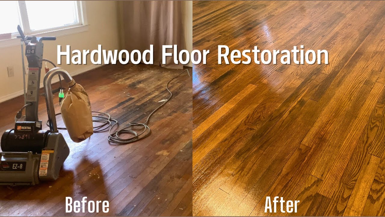 Hardwood Floor Restoration DIY | Reviving Floors Hidden Under Carpet - YouTube