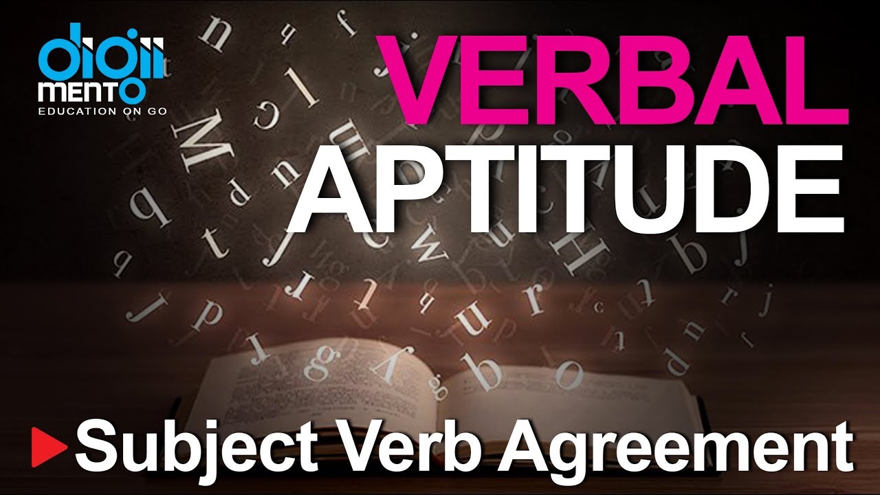 Verbal Aptitude 01 - Subject Verb Agreement Rules - English Grammar ...