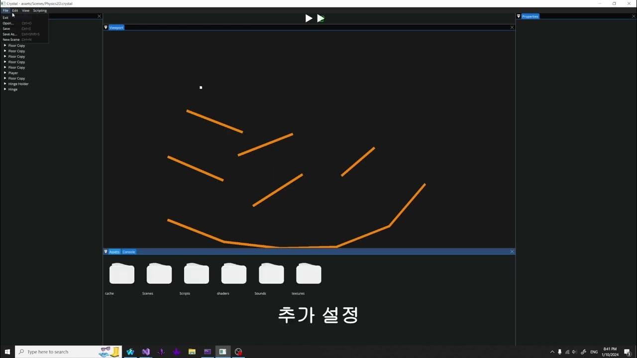 Hinge Physics and fixes | Devlog #15 | Crystal Game Engine Series - YouTube