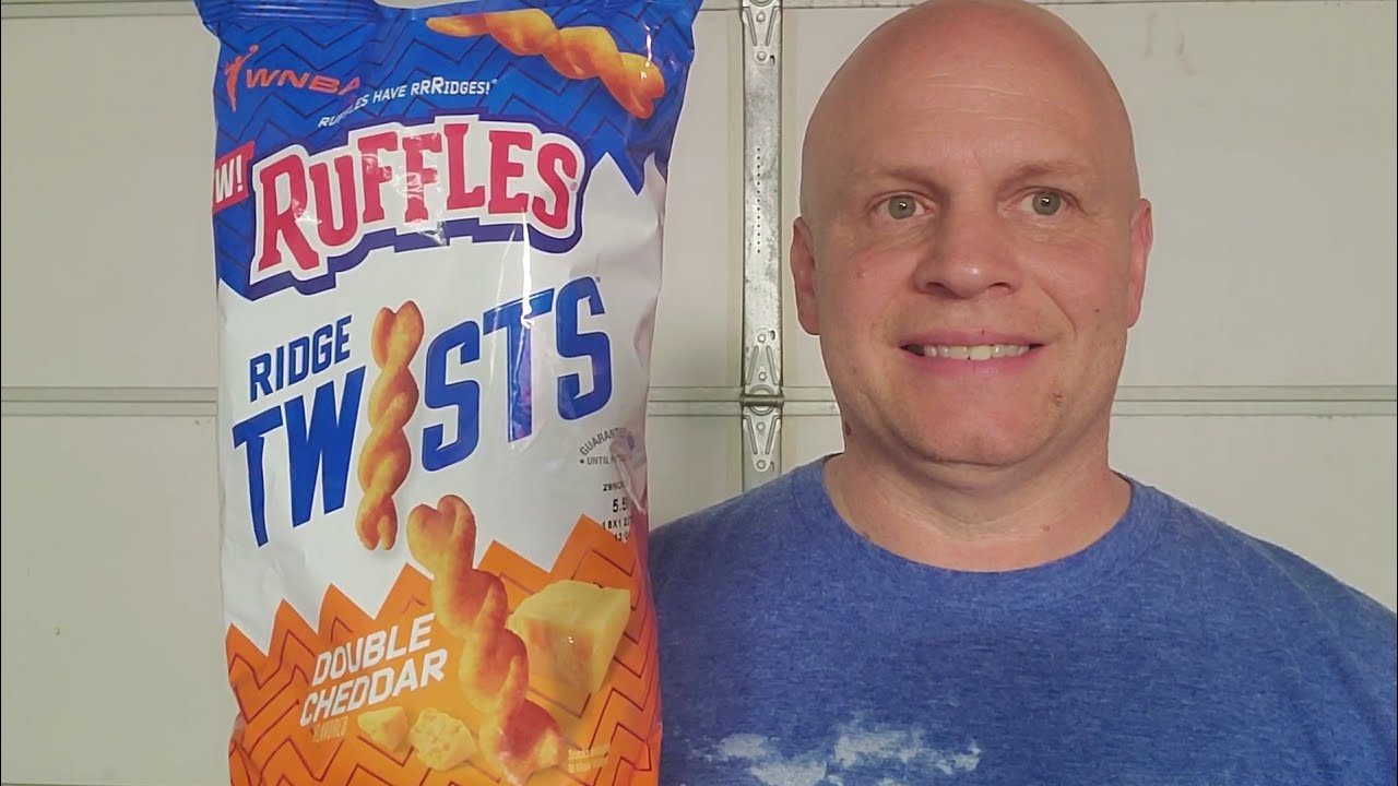New Ruffles Ridge Twists Double Cheddar Flavor Review - YouTube