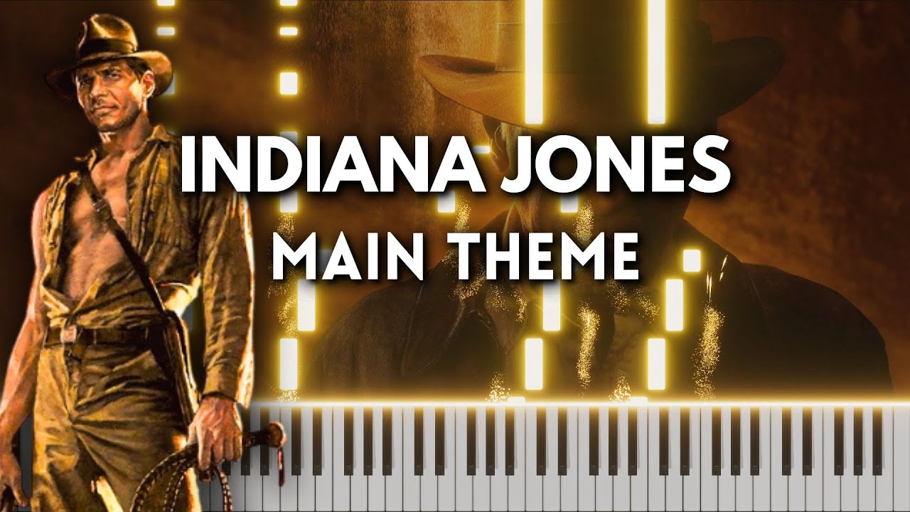 Indiana Jones Main Theme - Piano Tutorial / Cover (FREE MIDI) - YouTube