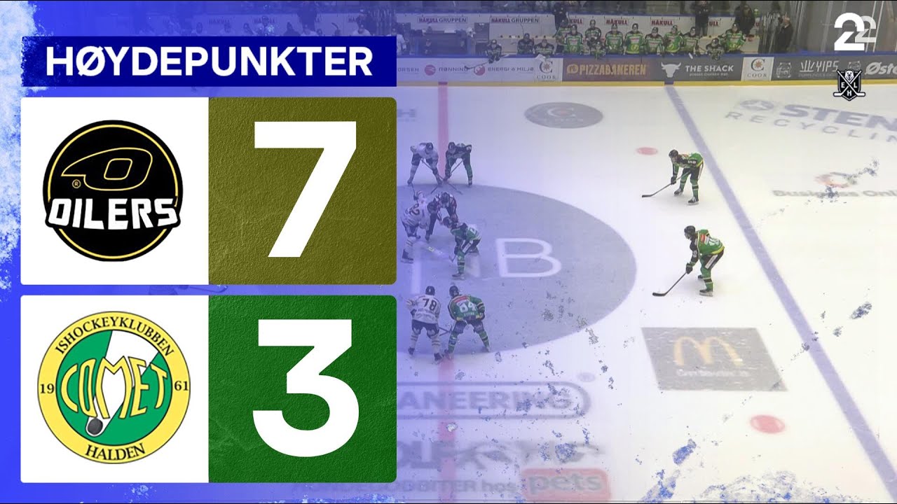 Stavanger Oilers 7 - 3 Comet Halden - Høydepunkter - YouTube