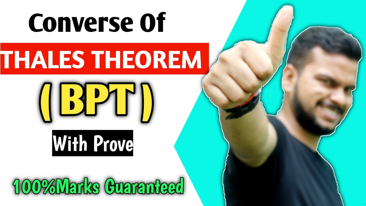 Converse Of THALES THEOREM/Converse Of BPT/Triangle Class 10 Ncert ...