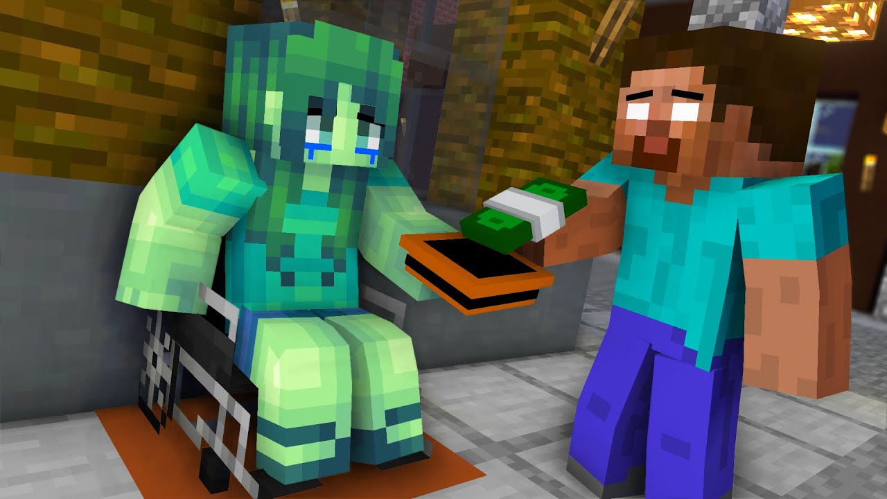Monster School Zombie Girl Became Sick Minecraft Animation Youtube