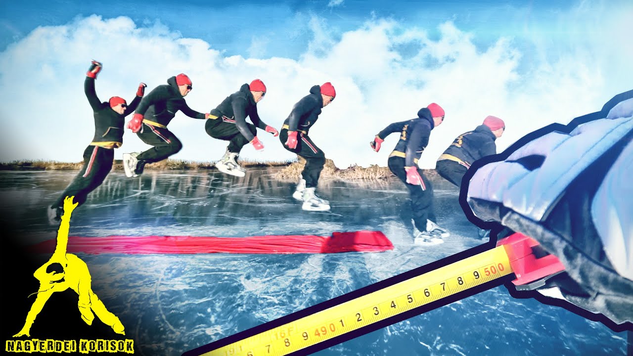 Ice Skating: Long Jump Contest - YouTube