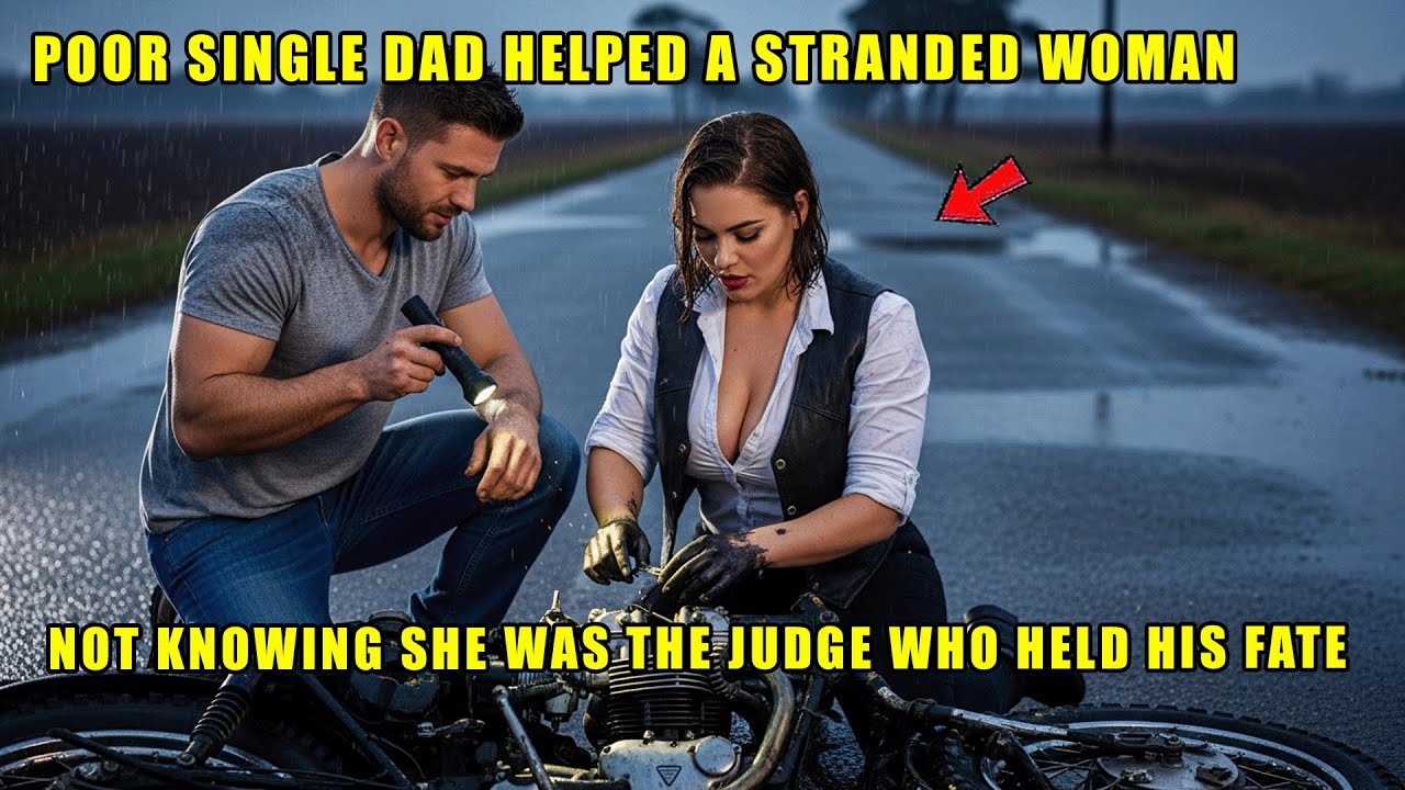 Poor single dad helped a stranded woman —not knowing she was the judge ...