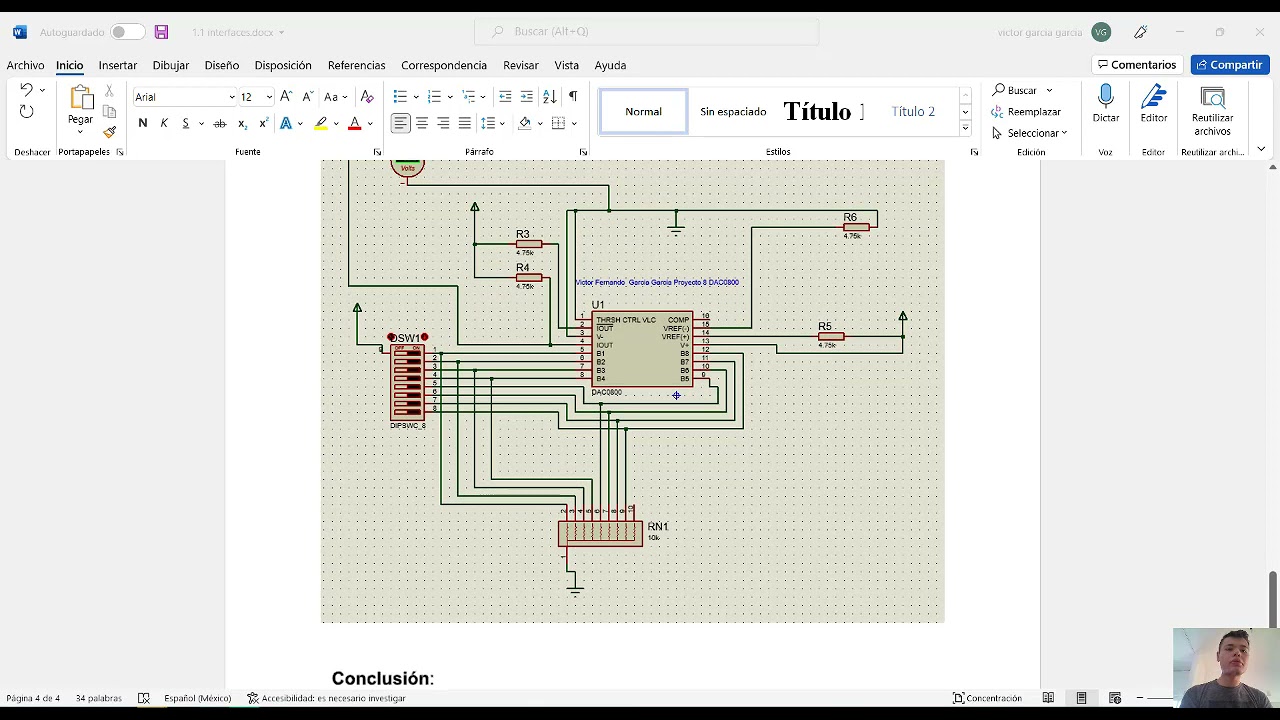 DAC0800 Proteus Practica 8 - YouTube