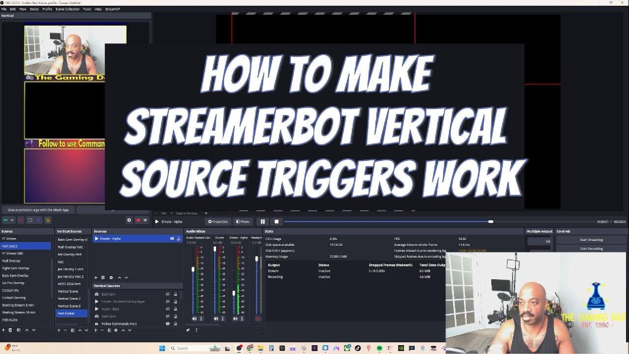 How to make Vertical Sources work with Atium Vertical in OBS Studio ...
